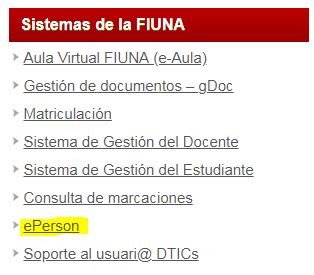 Facultad de Ingeniería | UNA | Nueva versión del sistema ePerson disponible